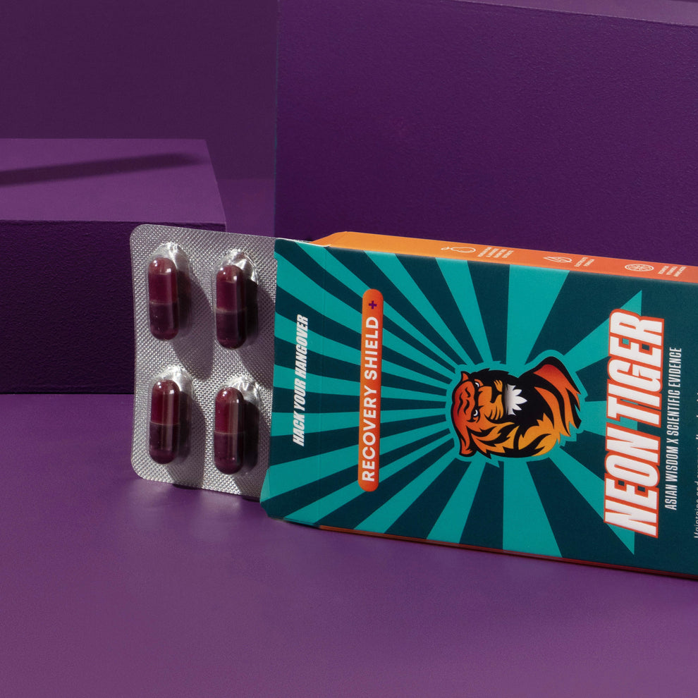 Recovery Shield + Hangover Relief 10 capsule pack – Neon Tiger